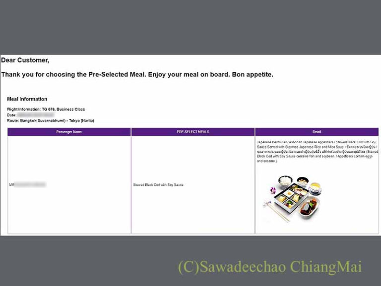 タイ航空TG676便バンコク→成田ビジネスクラス搭乗記24年7月